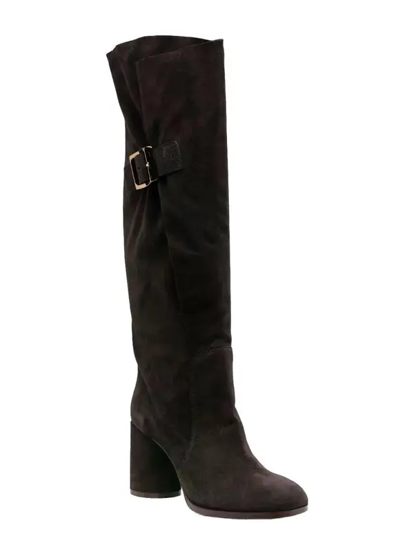 Casadei Cleo Kate 85mm Suede Boots - Brown