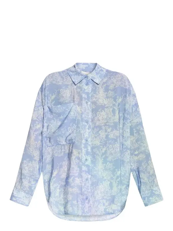 Munthe Filius Floral-print Shirt - Blue