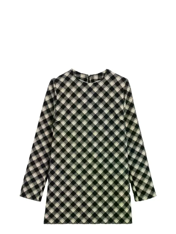 AMI Paris Check-pattern Mini Dress - Black