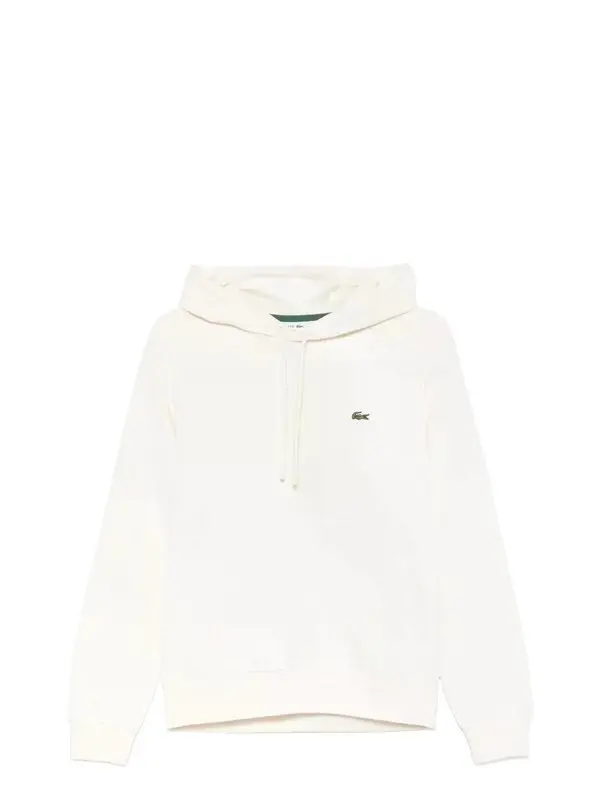 Lacoste Crocodile-patch Hoodie - Neutrals