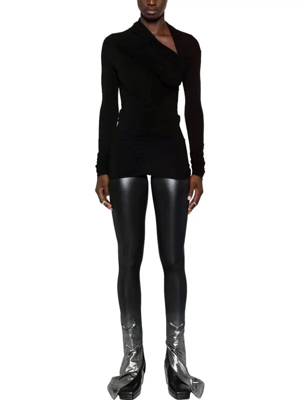 Rick Owens Carmen Metallic Flared Trousers - Silver