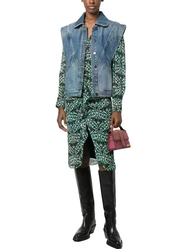 Ba&sh Denim Vest - Blue