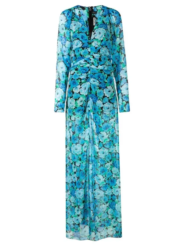 ROTATE BY BIRGER CHRISTENSEN Floral-print Maxi Dress - Blue