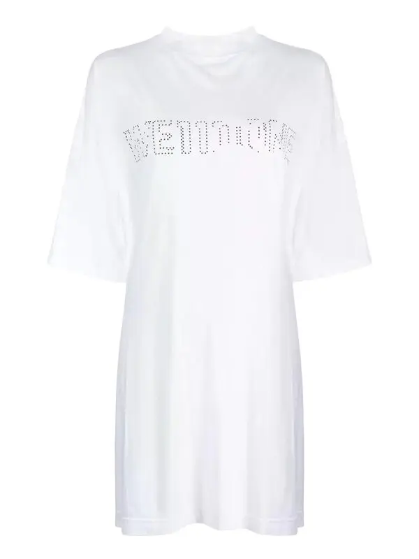 We11Done Logo Embellished Cotton T-shirt - White