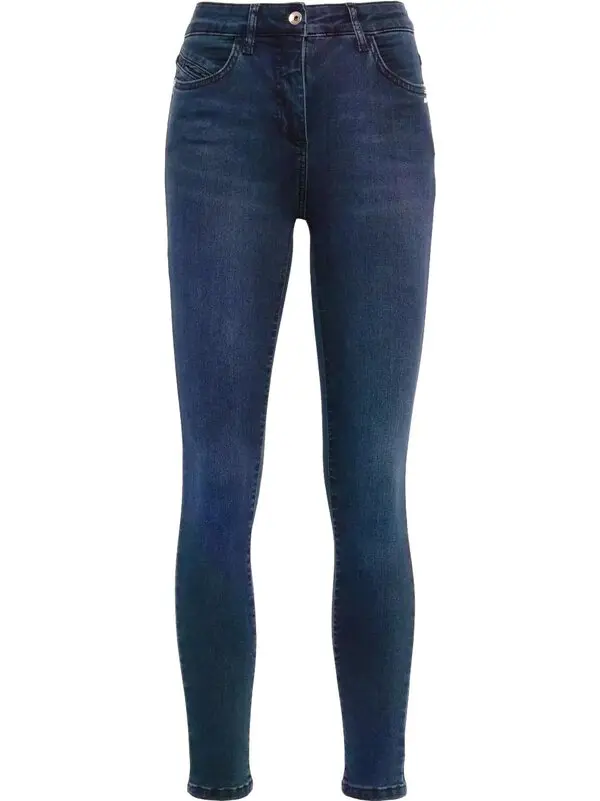 Patrizia Pepe Logo Plaque Skinny Jeans - Blue