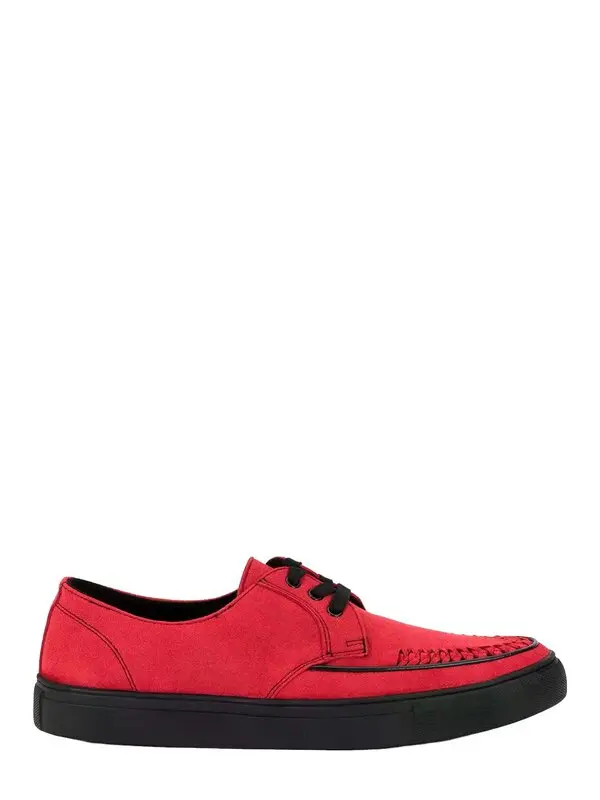 Yohji Yamamoto Woven Toe Detail Sneakers - Red