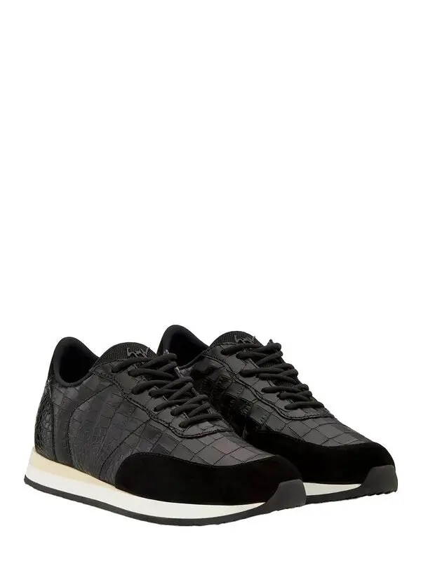 GIUSEPPE ZANOTTI Low Top Panelled Sneakers - Black