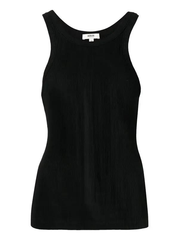 AGOLDE Bailey Round Neck Tank Top - Black