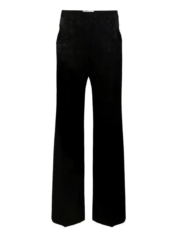 MARINE SERRE Moon Diamant Jacquard Trousers - Black