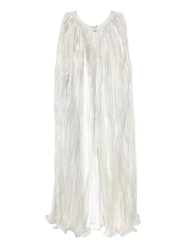 BARUNI Ecru Plissé Cape - Neutrals