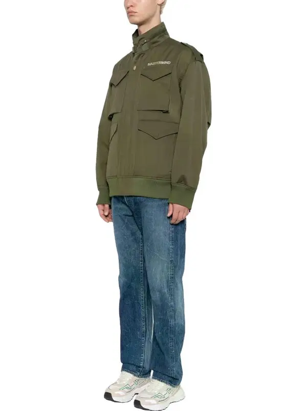 MASTERMIND WORLD Logo-print Zip-detail Jacket - Green