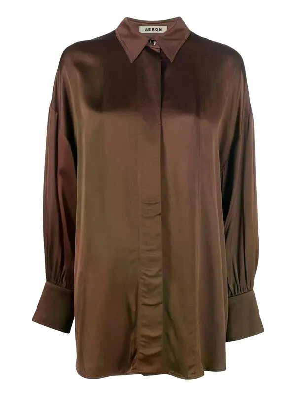AERON Rennie Long Sleeve Shirt - Brown