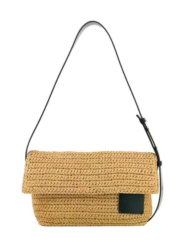 JIL SANDER Raffia Cross Body Bag - Neutrals