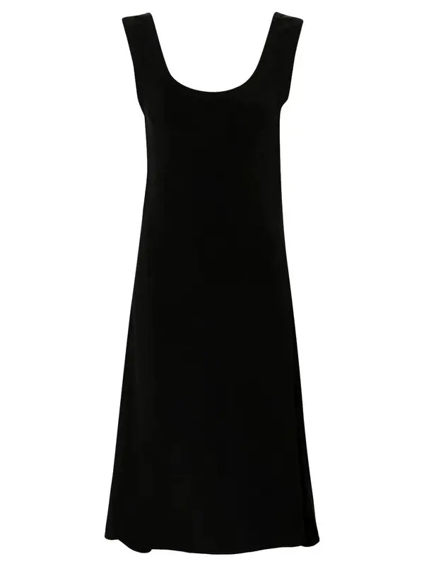 JIL SANDER Scoop-neck Midi Dress - Black
