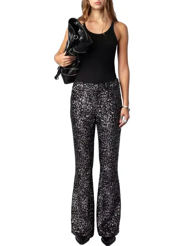 Zadig&Voltaire Prevy Sequin Trousers - Black