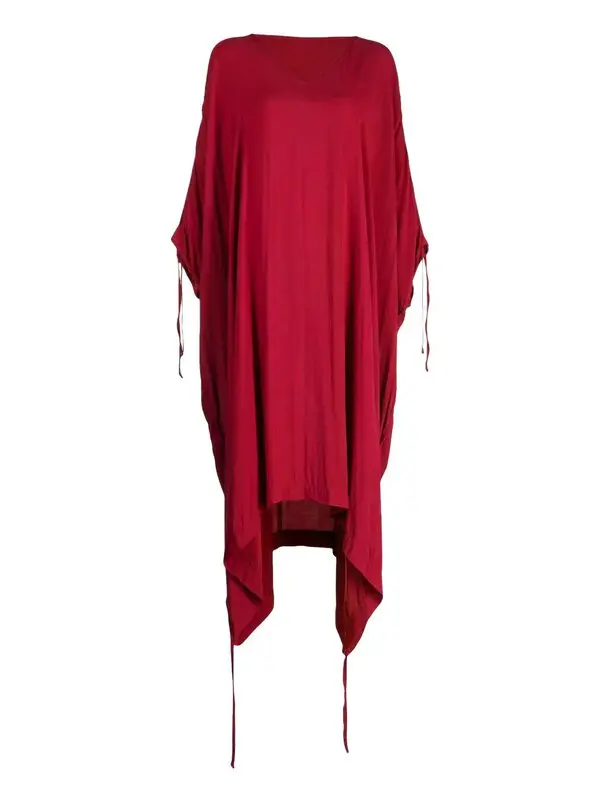 ISAAC SELLAM EXPERIENCE 90º Vice Draped Maxi Dress - Red