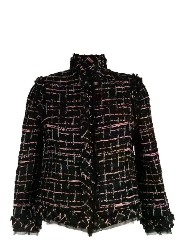 Shiatzy Chen Tweed High-neck Jacket - Black