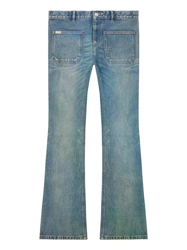 COURREGES Mid-rise Bootcut Jeans - Blue