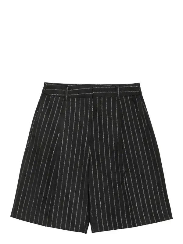 Karl Lagerfeld Striped Tailored Shorts - Black