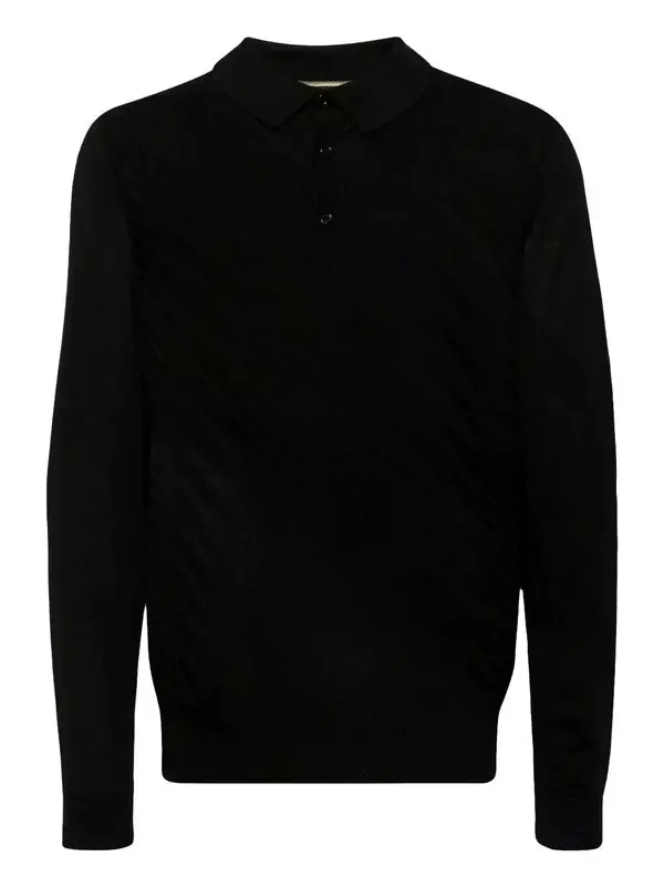 BOSS Virgin Wool-blend Top - Black