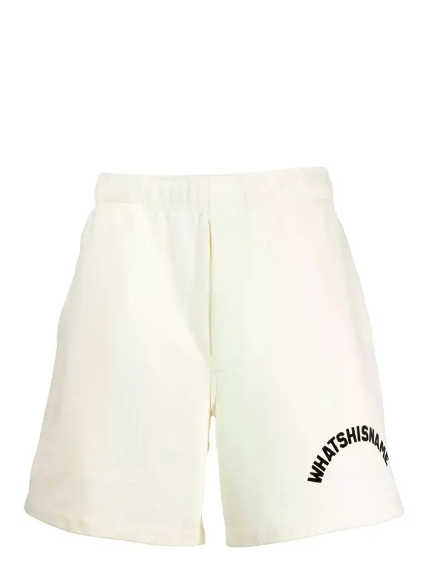 BODE Cotton Track Shorts With Logo Print - Neutrals