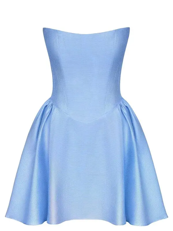 POST MERIDIEM Corset Mini Dress - Blue