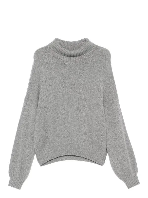 Khaite Morris Cashmere Blend Roll Neck Sweater - Grey