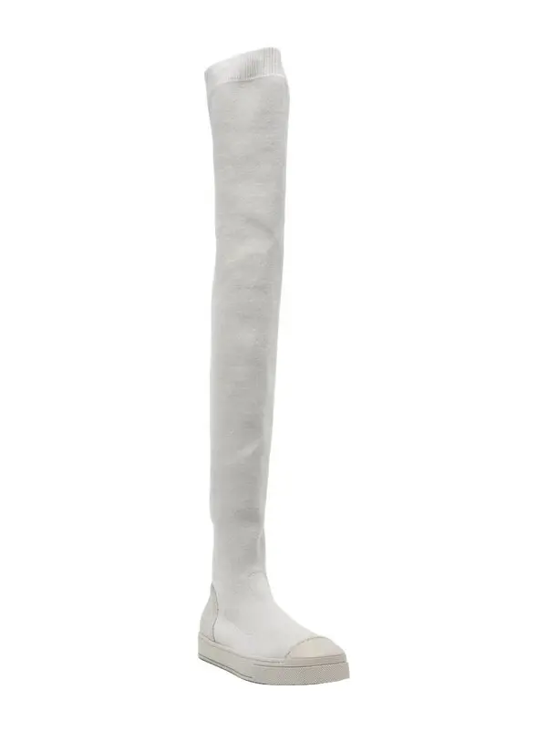 Fabiana Filippi Thigh-high Canvas Boots - Grey
