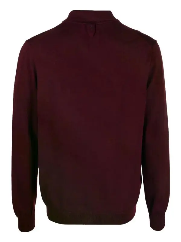 BILLIONAIRE Merino-blend Polo Jumper - Red