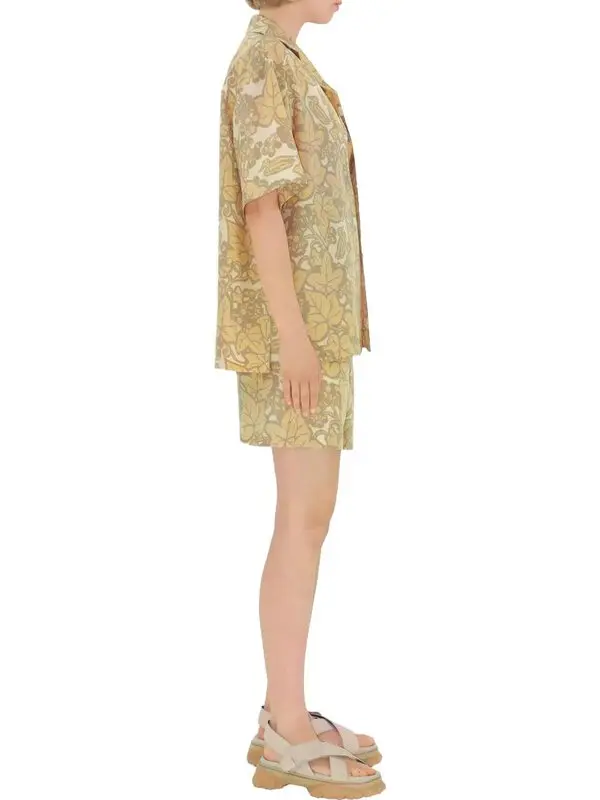 Burberry Ivy Silk Shirt - Neutrals