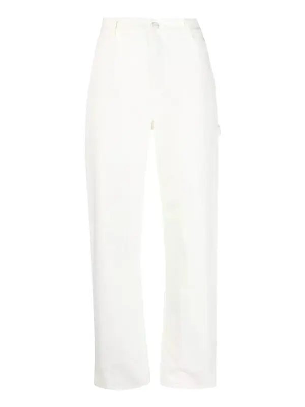 Carhartt Work In Progress Logo-patch Straight-leg Jeans - Neutrals