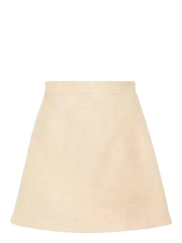 PATOU Bouclé Mini Skirt - Neutrals