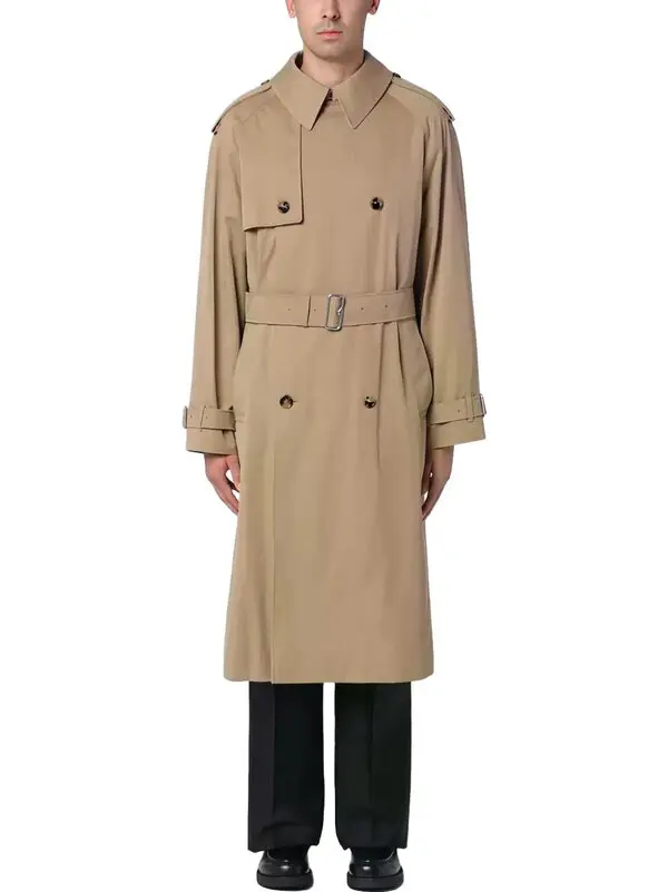 Burberry Gabardine Trench Coat - Neutrals