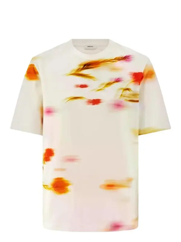 FERRAGAMO Floral-print T-shirt - Neutrals