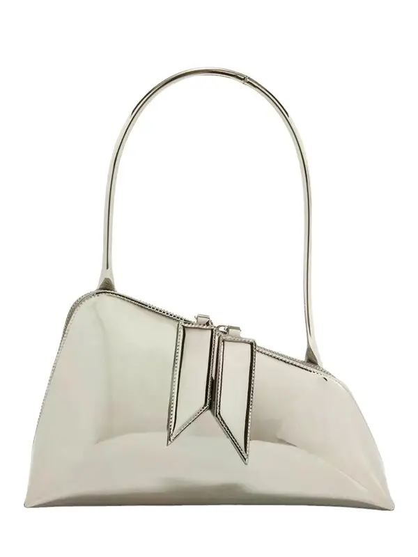 Attico Sunrise Faux-leather Shoulder Bag - Silver