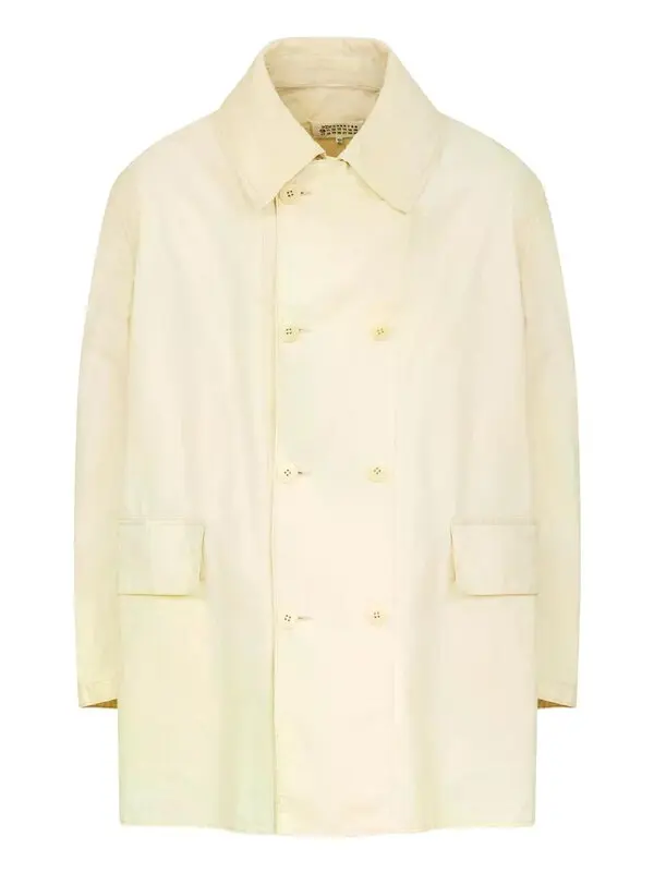 MAISON MARGIELA Double-breasted Cotton Jacket - Neutrals