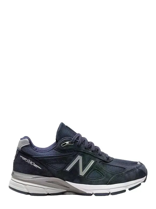 NEW BALANCE 990v4 Made In Usa Navy Sneakers - Blue