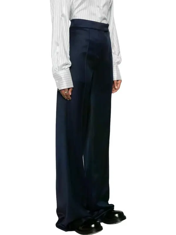 SA SU PHI Flared Wool Trousers - Blue