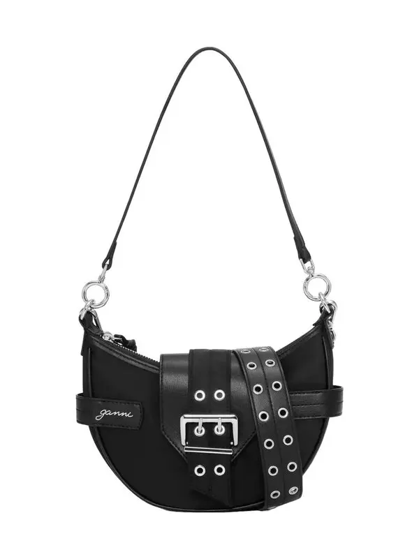 GANNI Small Bucky Crossbody Bag - Black