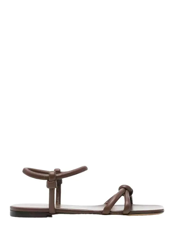 GIANVITO ROSSI Juno Leather Sandals - Brown