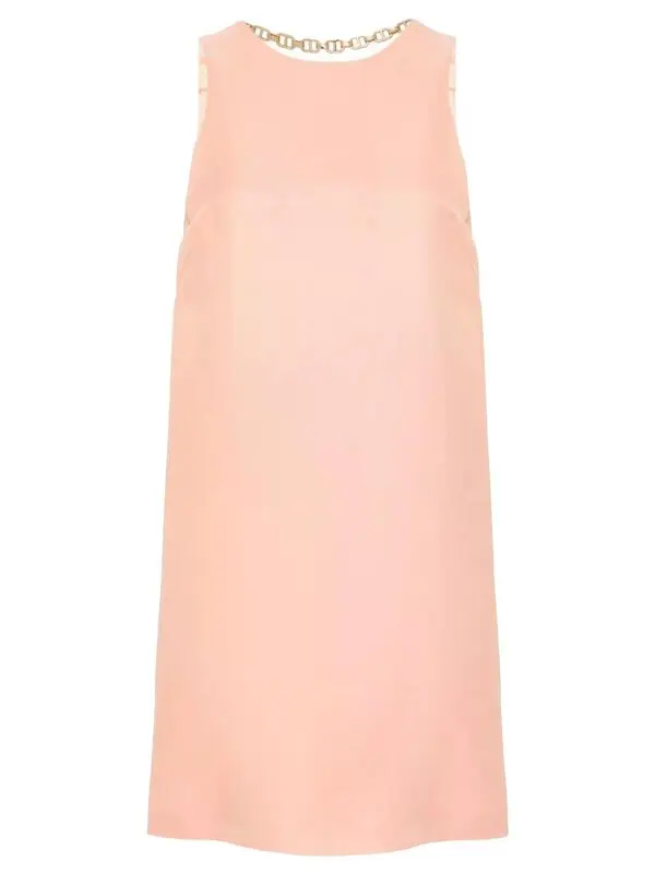 TWINSET Shift Mini Dress With Chain Detail - Orange