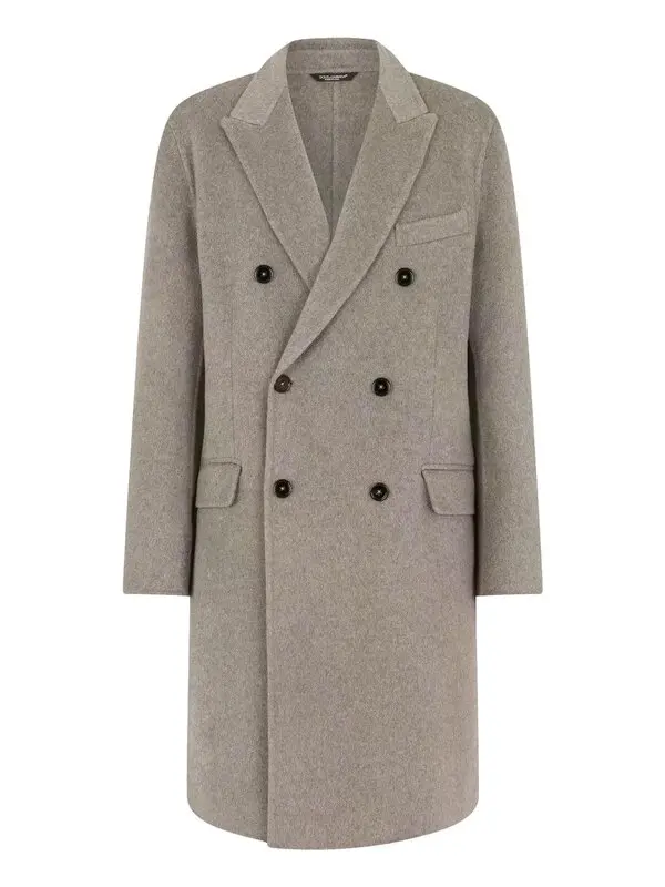 Dolce & Gabbana Double-breasted Cashmere Coat - Grey