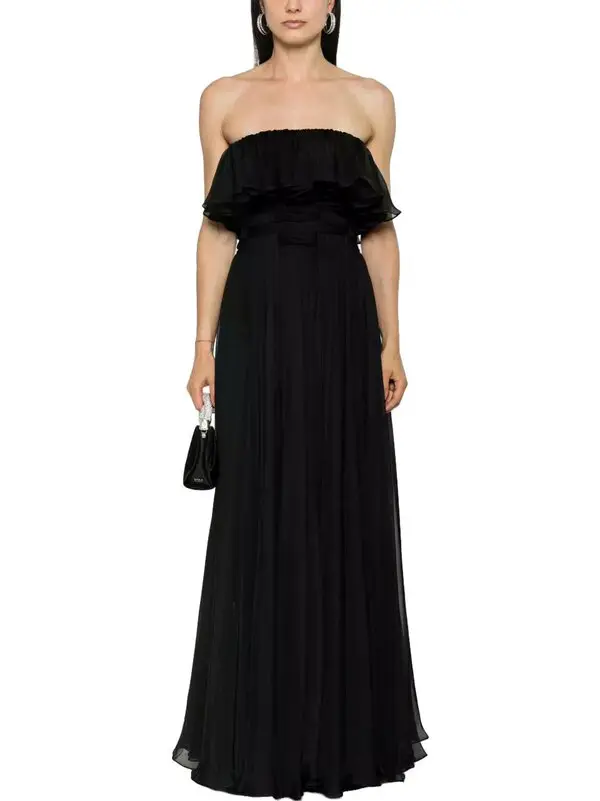 GEMY MAALOUF Strapless Ruffled Gown - Black