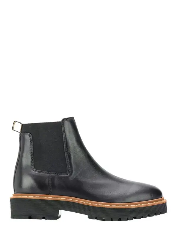 Hogan Leather Chelsea Boots - Black