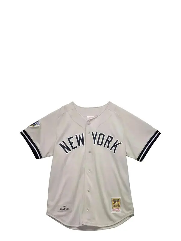 Mitchell & Ness 1998 Derek Jeter Authentic New York Yankees Jersey - Grey
