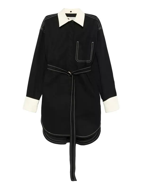 Sportmax Myovid Shirt With Detachable Belt - Black