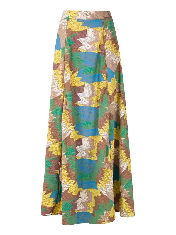 AMIR SLAMA High-waisted Maxi Skirt - Multicolour