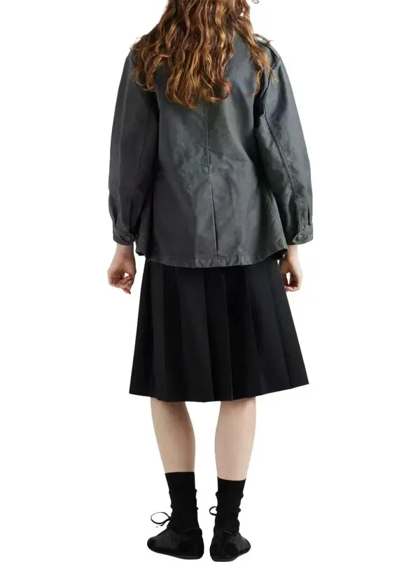 Prada Belted Pleated Skirt - Blue