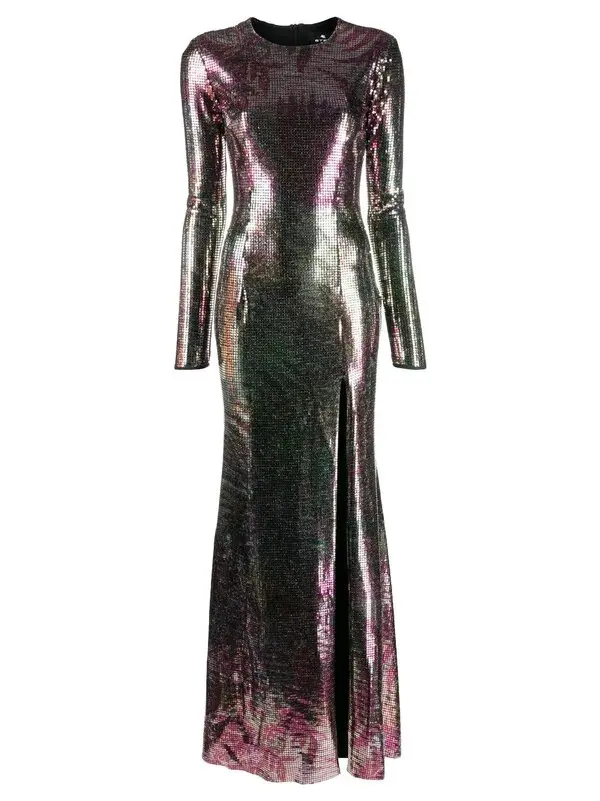 Etro Metallic Iridescent Floor-length Dress - Pink