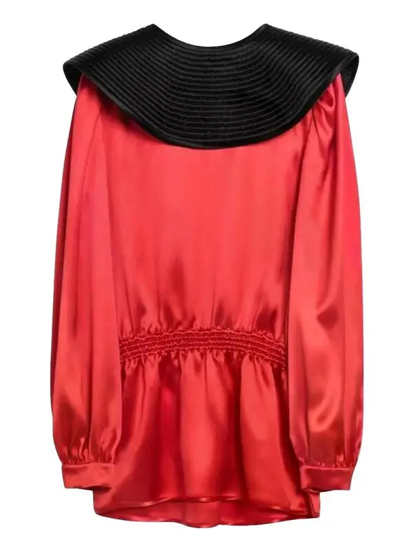 Valentino Garavani Elasticated Waistband Blouse - Red